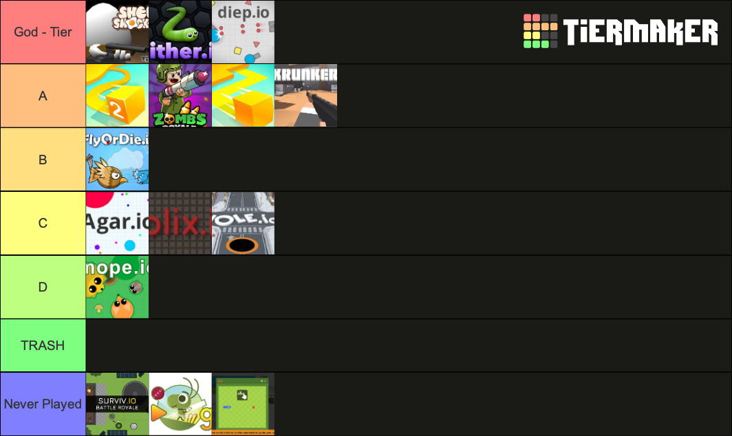 .io games Tier List (Community Rankings) - TierMaker