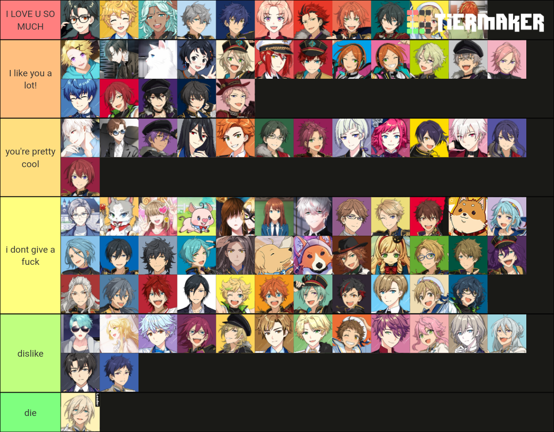 Enstars + After L!fe + Mystic Messenger Tier List (Community Rankings) - TierMaker