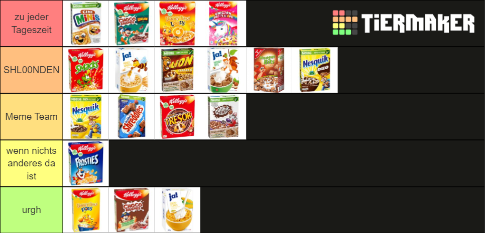 Cornflakes(Deutsch) Tier List (Community Rankings) - TierMaker