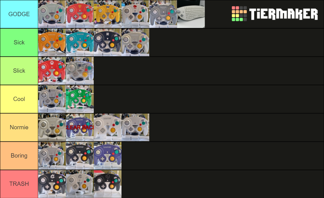 Gamecube Controllers Tier List (Community Rankings) - TierMaker