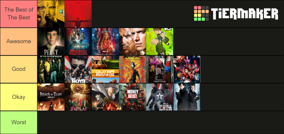 Tv Shows Tier List Community Rankings Tiermaker