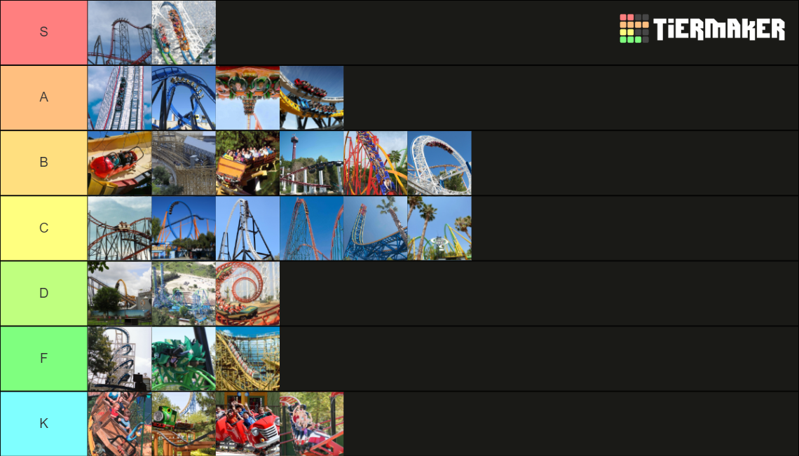 Every Six Flags Magic Mountain Roller Coaster Ever Tier List (Community ...