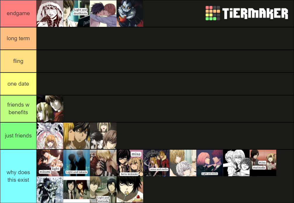deathnote ships Tier List (Community Rankings) - TierMaker