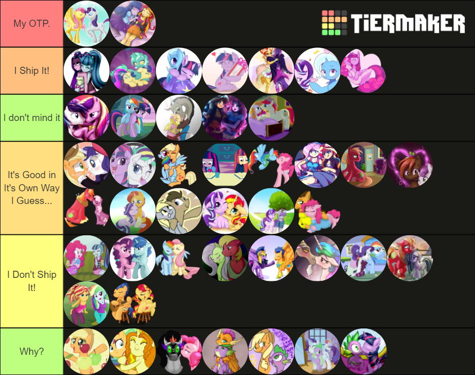 MLP Ships. Tier List (Community Rankings) - TierMaker