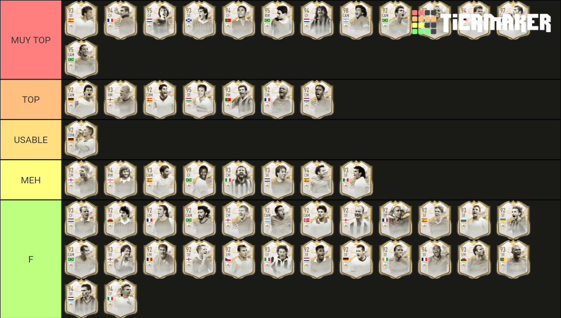 FIFA ICONOS MOMENTS Tier List (Community Rankings) - TierMaker