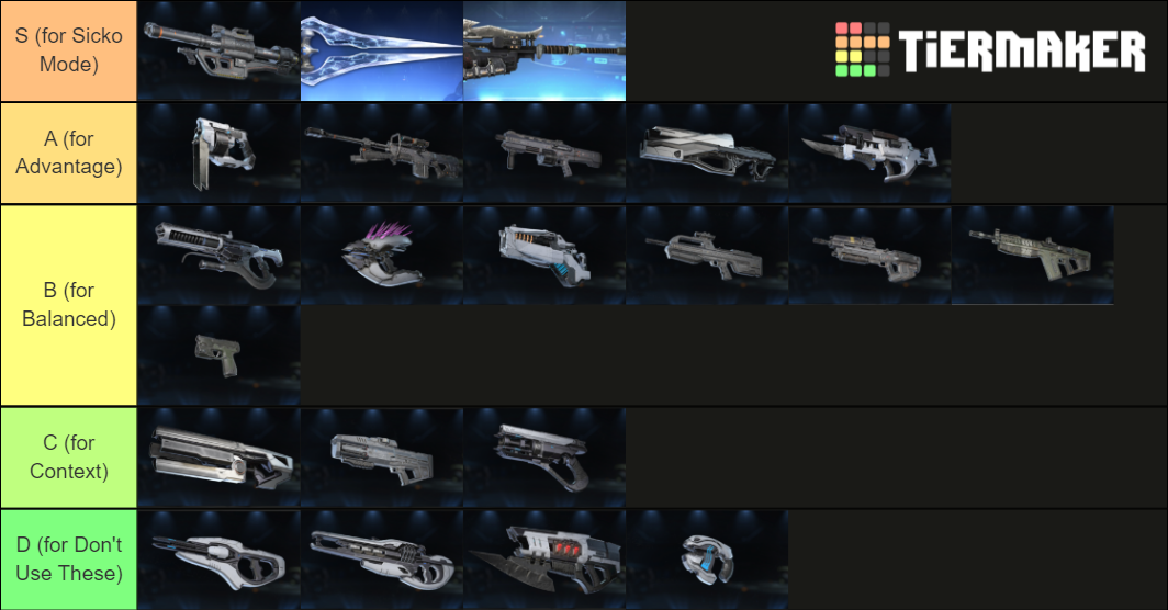 Halo Infinite Weapons Tier List (Community Rankings) - TierMaker