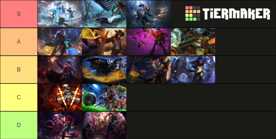 Twisted Fate Skins Tier List (Community Rankings) - TierMaker