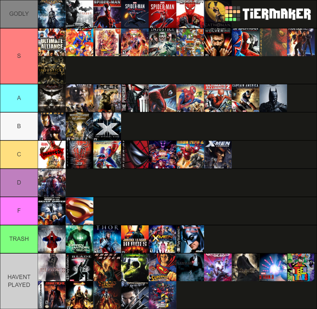comics game Tier List (Community Rankings) - TierMaker