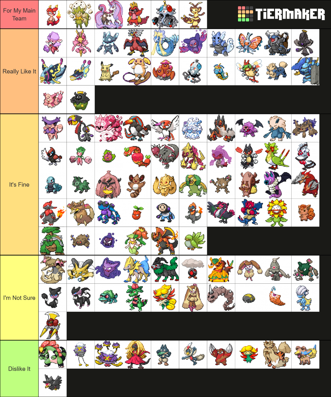 Pokémon Fusion Origins Tier List (Community Rankings) - TierMaker