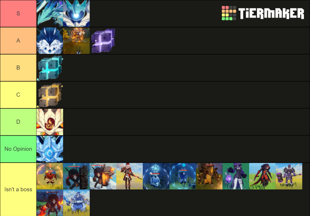 Genshin Bosses Tier List (Community Rankings) - TierMaker