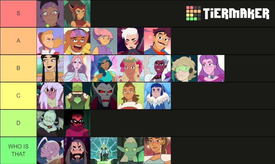She Ra Characters Ranked Tier List (Community Rankings) - TierMaker
