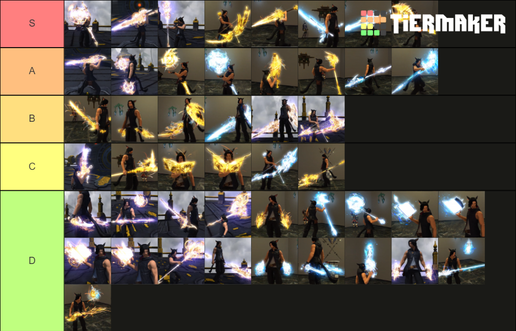 FFXIV Ultimate Weapon Glamours Tier List (Community Rankings) - TierMaker