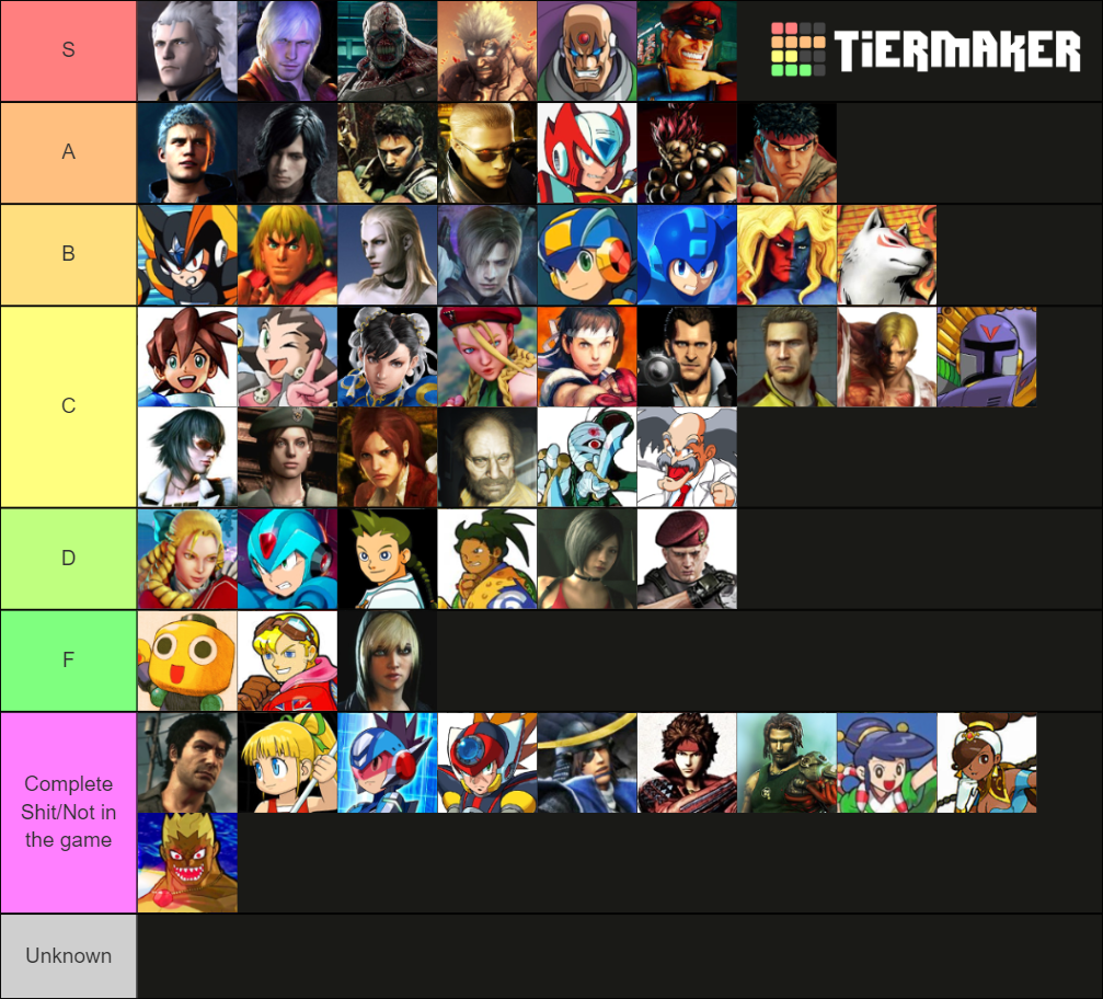 Capcom All-Stars character wishlist Tier List (Community Rankings ...