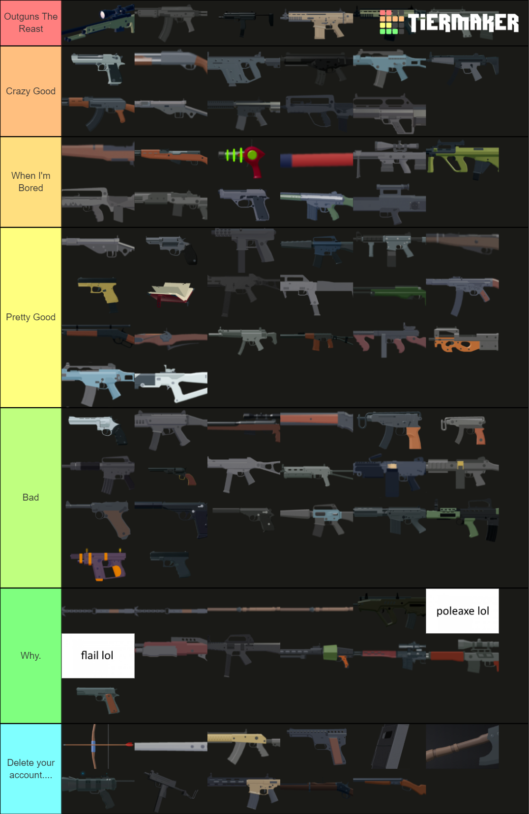 Bad Business Weapons V2.41 Tier List (Community Rankings) - TierMaker