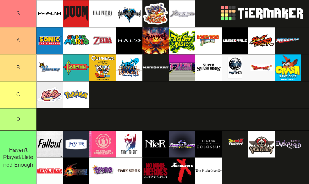 Top Video Game Soundtracks by Franchise Tier List (Community Rankings) - TierMaker