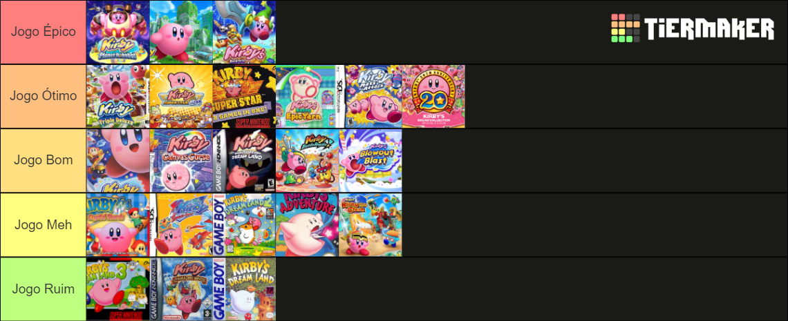 Kirby Game Tier List (Community Rankings) - TierMaker