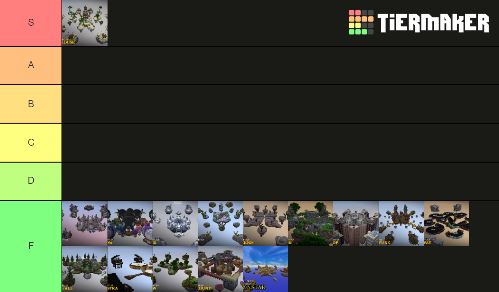 Hypixel Bedwars Maps (Minecraft) Tier List (Community Rankings) - TierMaker
