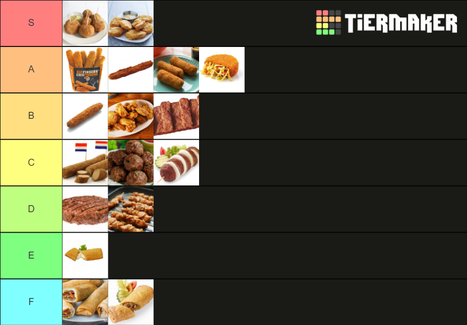 Nederlandse Friettent Snacks Tier List (Community Rankings) - TierMaker