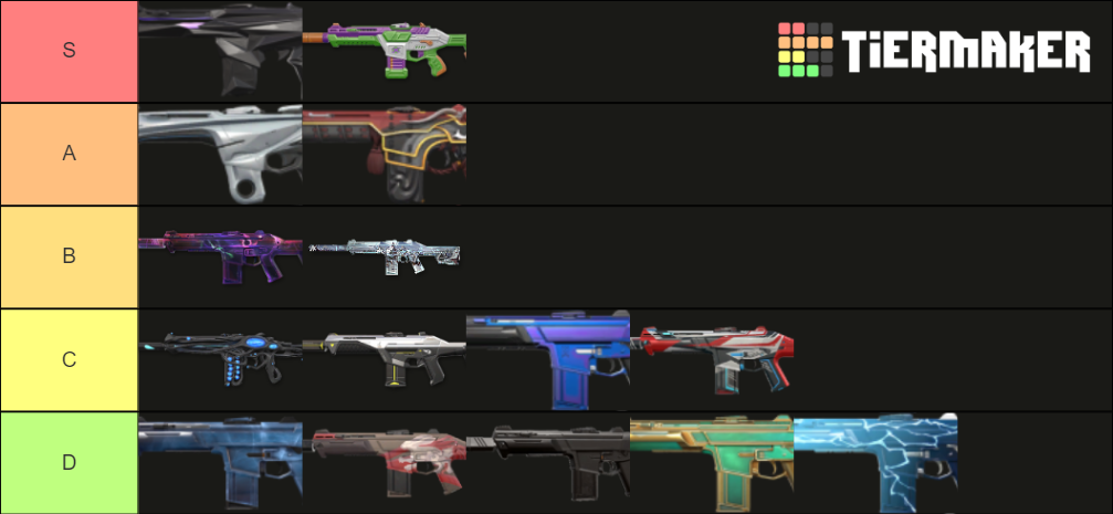 Valorant Phantom Skins Tier List (Community Rankings) - TierMaker