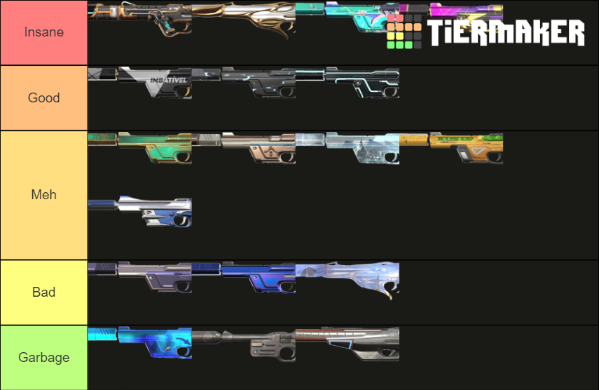 Valorant Ghost Skins (June 6th 2021) Tier List (Community Rankings ...
