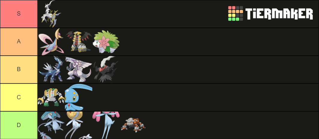 Gen 4 Legendaries Tier List (Community Rankings) - TierMaker