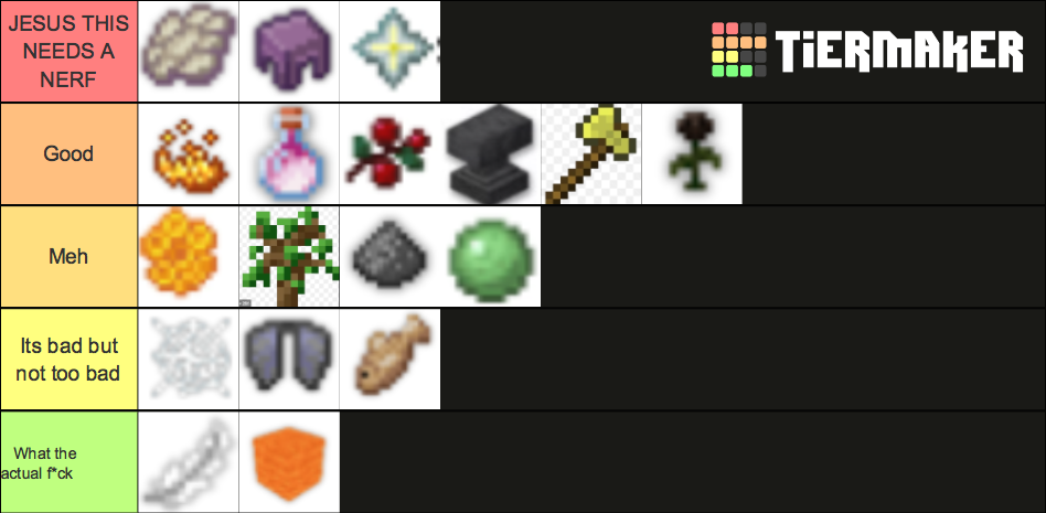 minecraft origins Tier List (Community Rankings) - TierMaker