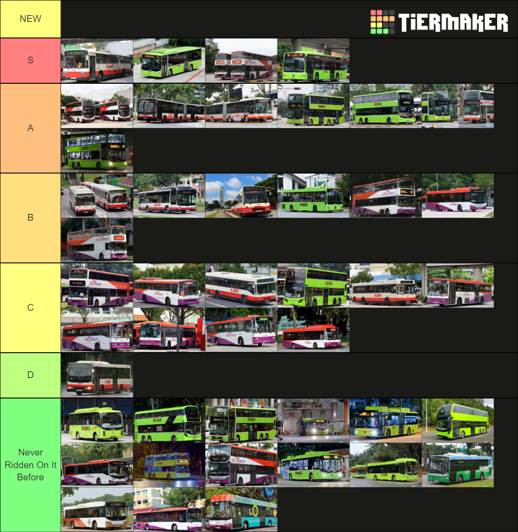 Singapore Buses Tier List (Community Rankings) - TierMaker