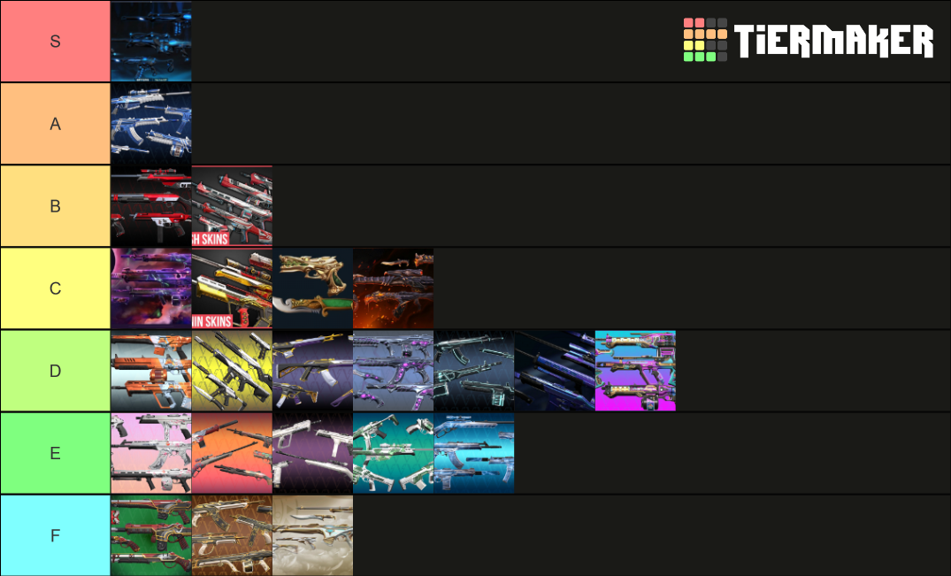 Valorant Skins Tier List (Community Rankings) - TierMaker