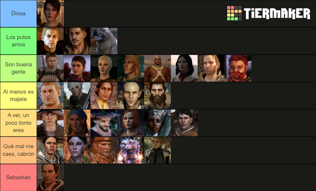 Dragon Age Tier List (Community Rankings) - TierMaker