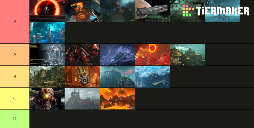 Doom eternal levels Tier List (Community Rankings) - TierMaker