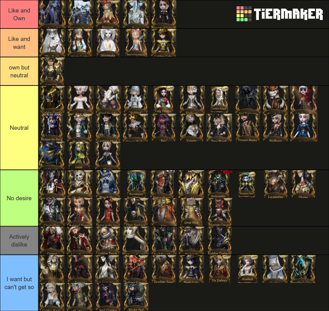IDV S Tier Skins Tier List (Community Rankings) - TierMaker