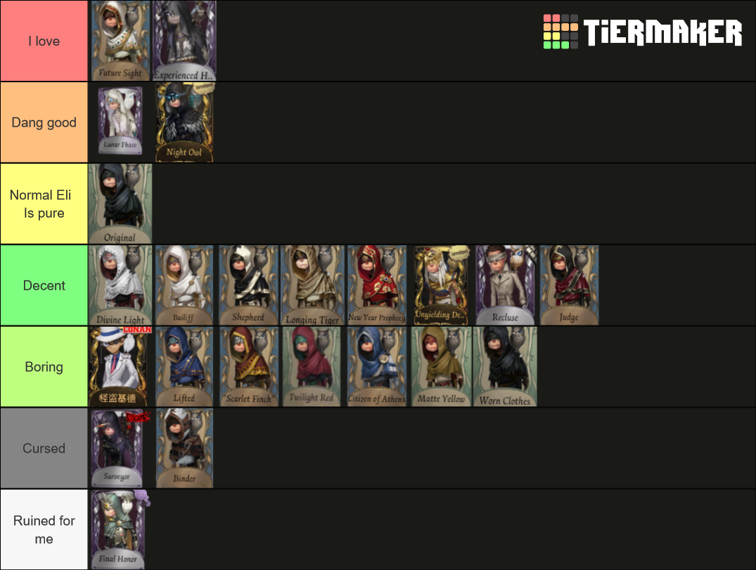 IDV seer skins Tier List (Community Rankings) - TierMaker