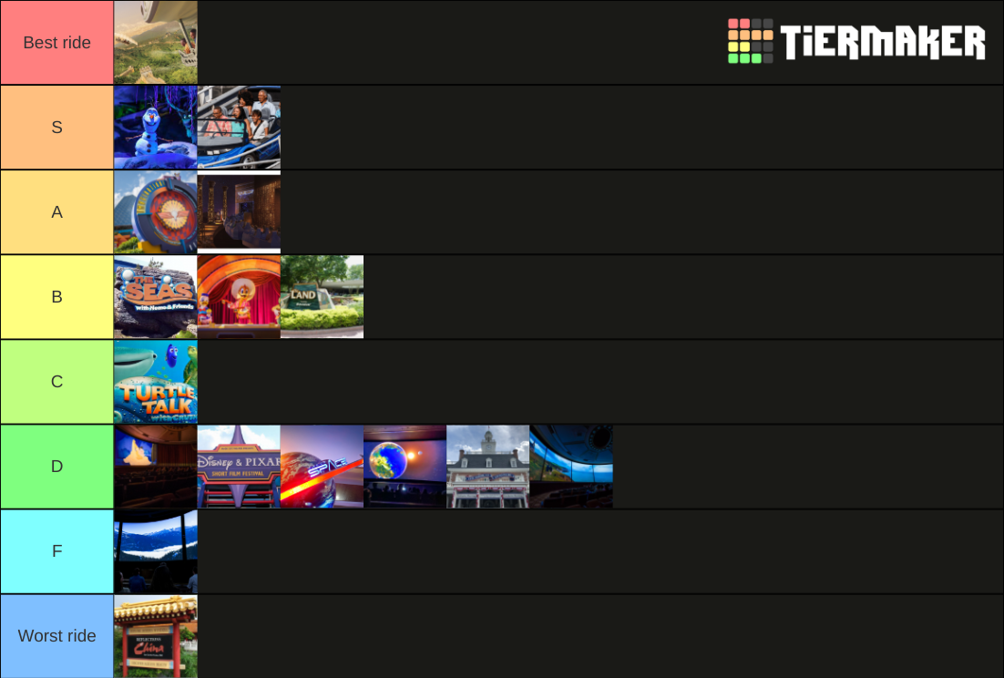 Disney Epcot Tier List (Community Rankings) - TierMaker