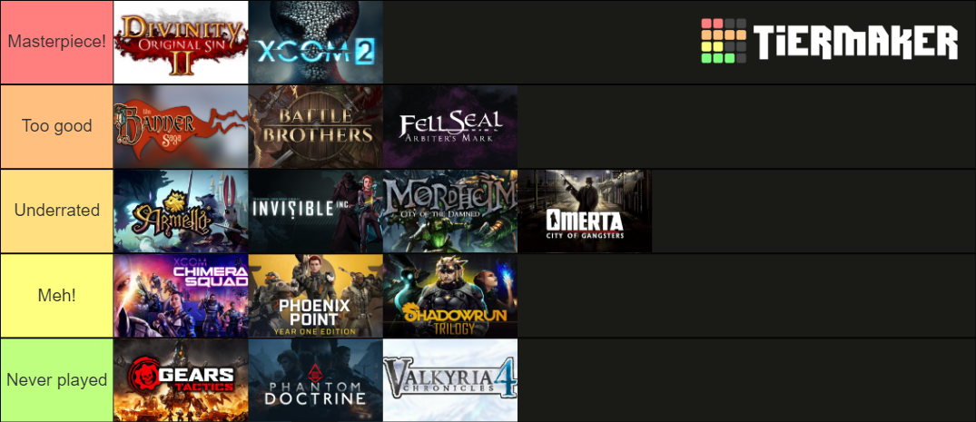 Turn-Based PC Games Tier List (Community Rankings) - TierMaker