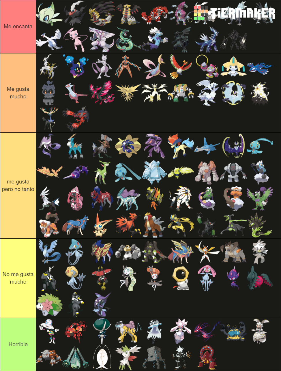 PokeLegend TierList Aguss Tier List (Community Rankings) - TierMaker