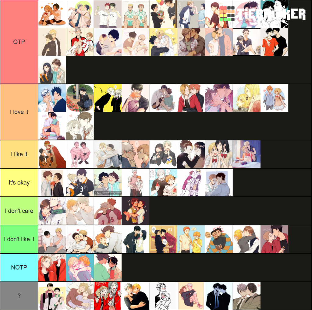 Haikyuu Ships Tier List (Community Rankings) - TierMaker