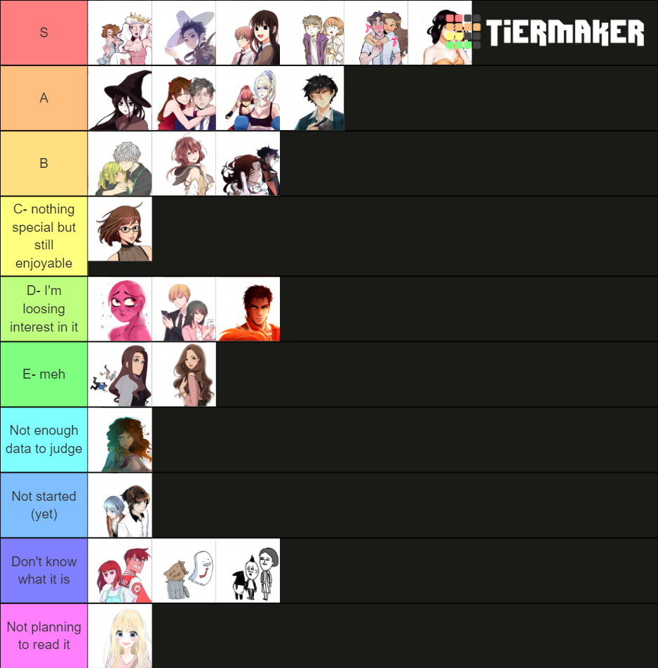 All Originals Webtoon ever (complete list) Tier List (Community ...