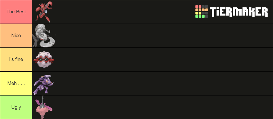 Bug/Steel type pokemon Tier List (Community Rankings) - TierMaker