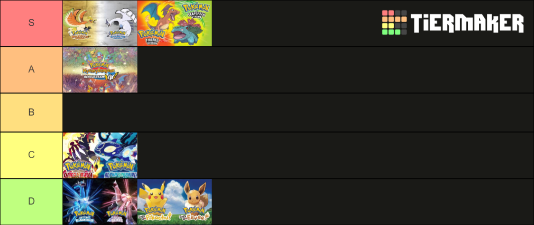 Pokemon Remakes Tier List (Community Rankings) - TierMaker