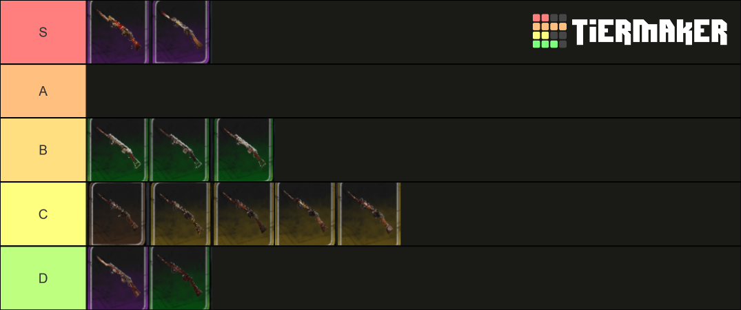 Deathslinger Cosmetics (Weapons) Tier List (Community Rankings) - TierMaker