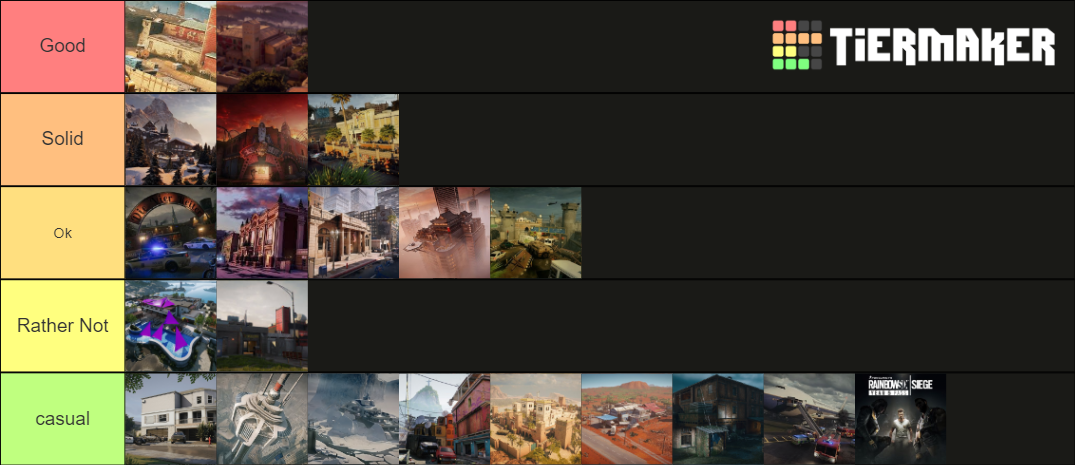Rainbow Six Siege Map Year 5 Tier List (Community Rankings) - TierMaker