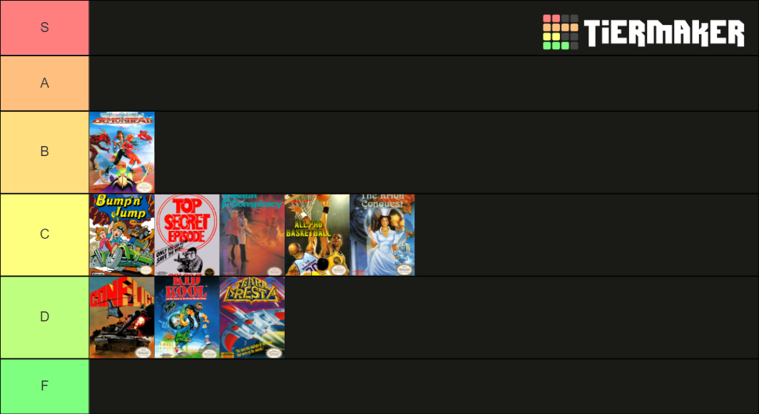 Vic Tokai NES Games Tier List (Community Rankings) - TierMaker