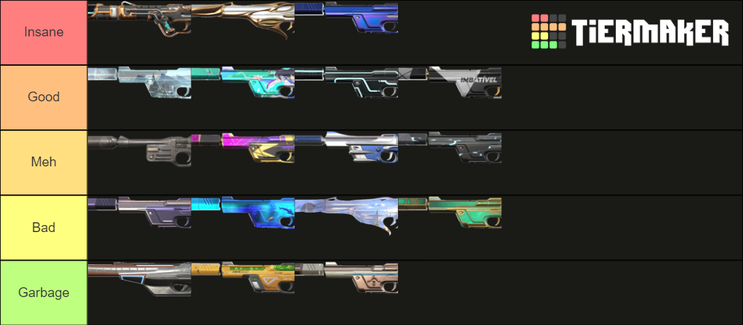 Valorant Ghost Skins (June 6th 2021) Tier List (Community Rankings ...