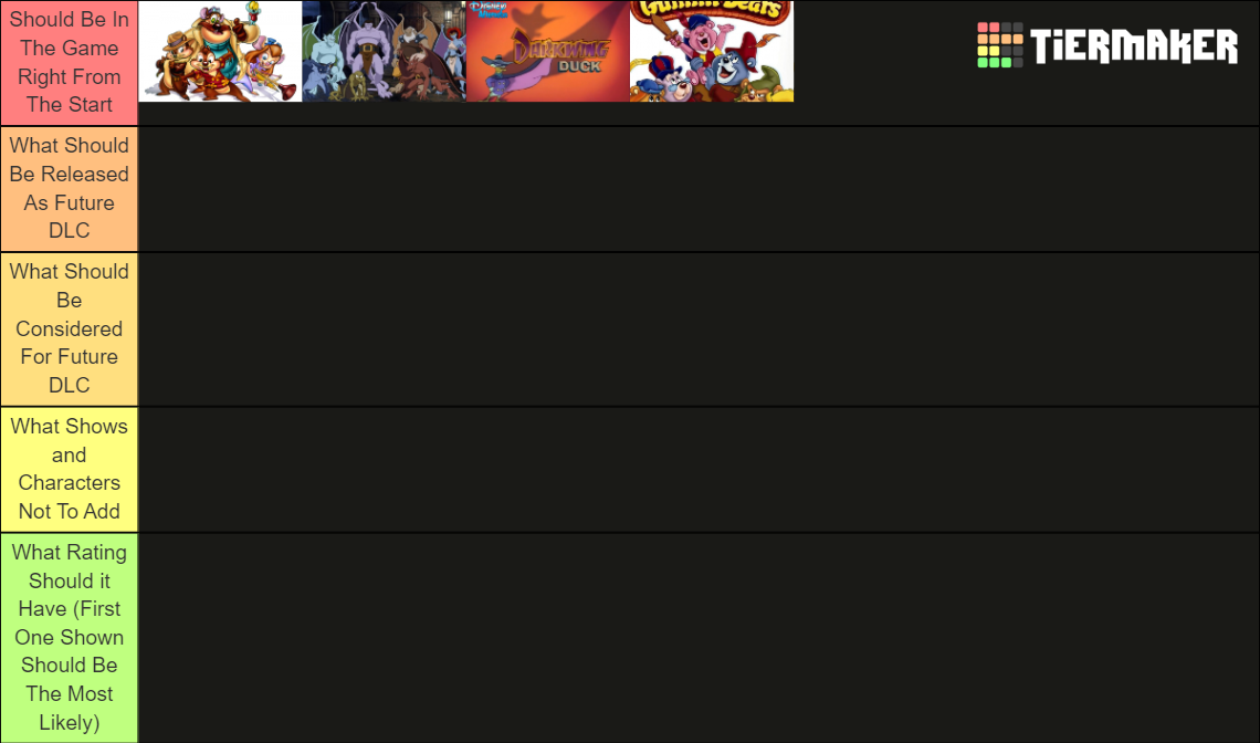 The Disney Afternoon Fight Fest Tier List (Community Rankings) - TierMaker The Disney Afternoon Fight Fest Tier List (Community Rankings) - TierMaker