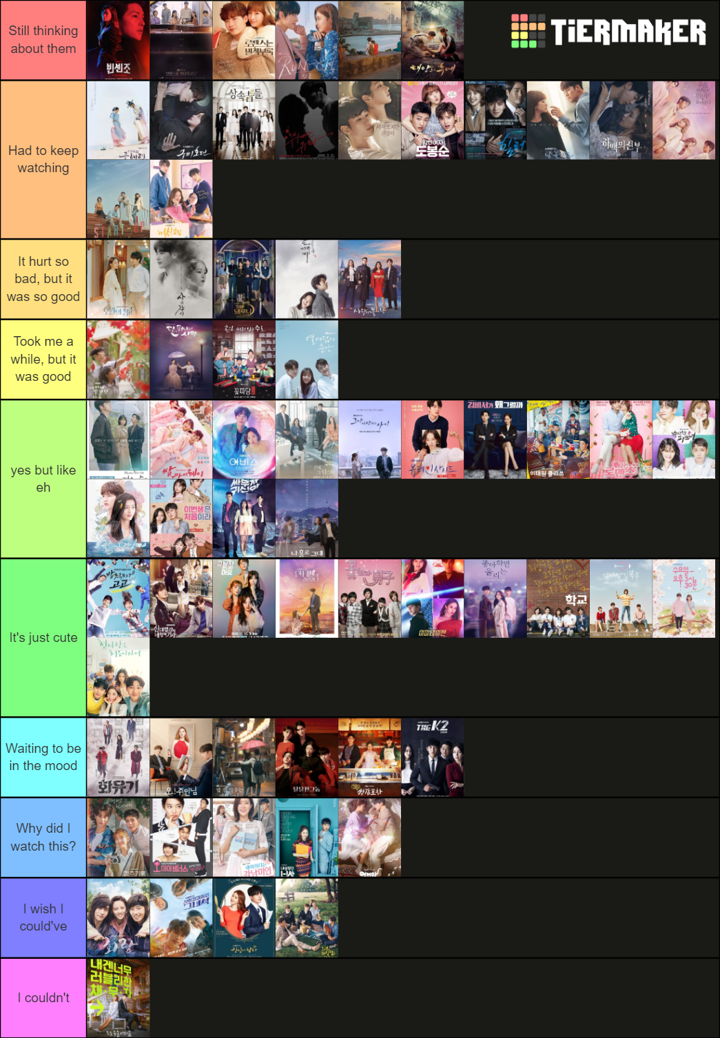 Ultimate K-Drama ranking Tier List (Community Rankings) - TierMaker