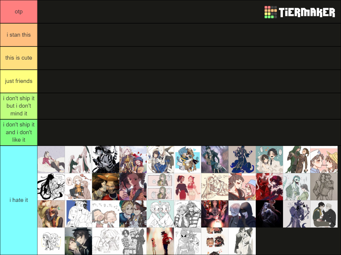 identity v ships Tier List (Community Rankings) - TierMaker