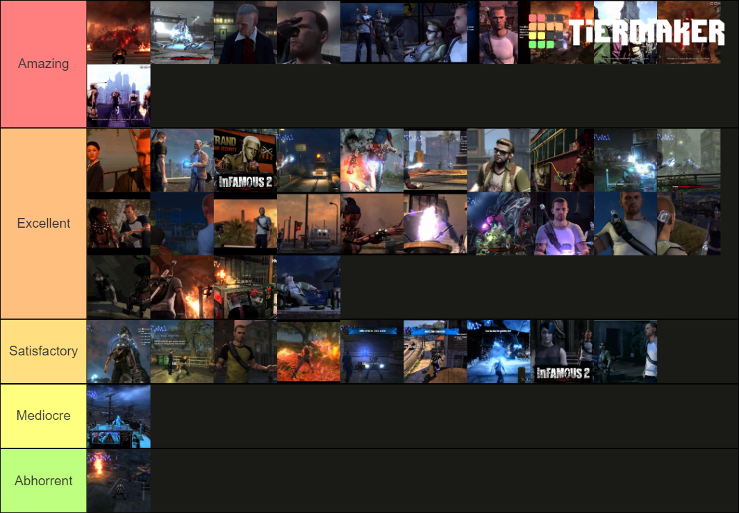 inFamous 2 Story Missions Tier List (Community Rankings) - TierMaker