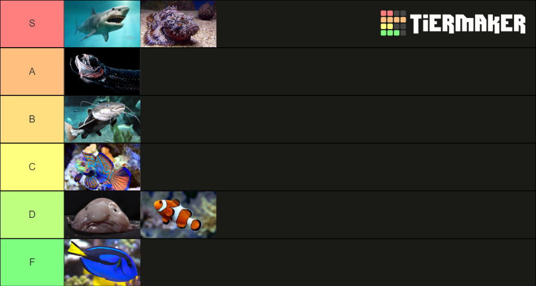 Fish Tier List (Community Rankings) - TierMaker