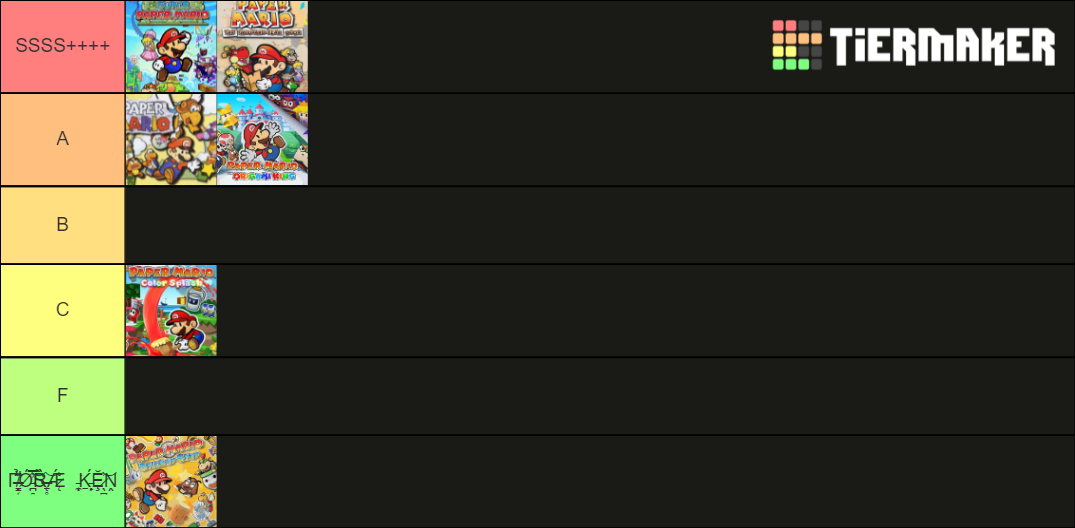 Paper Mario Games Tier List (Community Rankings) - TierMaker