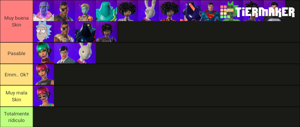 Skins de Fortnite S7 C2 Tier List (Community Rankings) - TierMaker